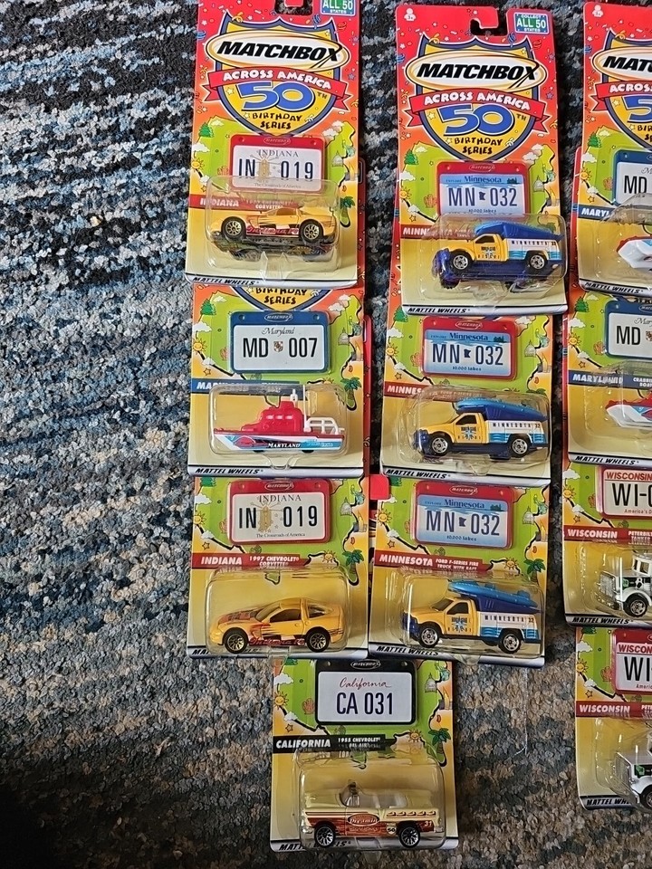 Matchbox Across America 50th Birthday Series Lot of 14 • NEW In Package ...