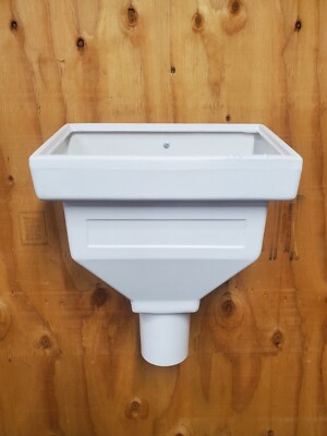 Conductor Head Scupper Box One Piece Molded Plastic 4" Downspout Gutter ...