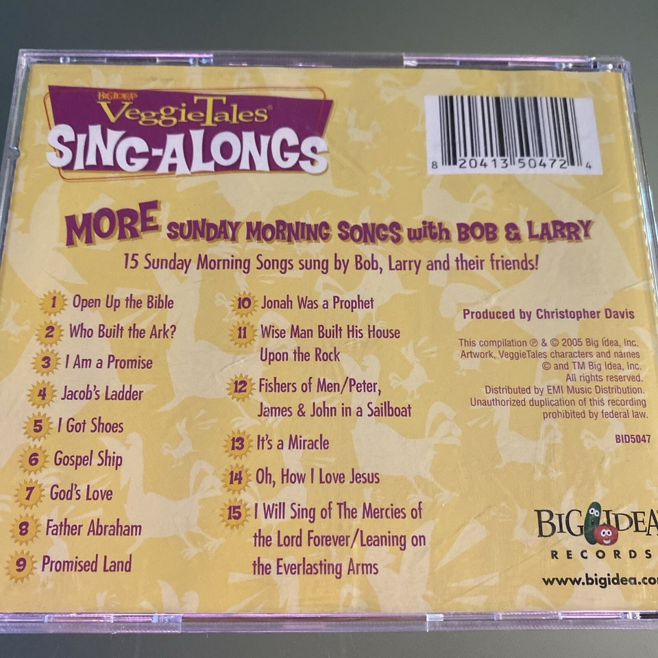 🍅VeggieTales 3 💿 LOT: More Sunday Morning, Big Ideas, Junior Bed Songs ...