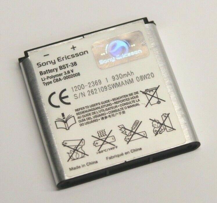 Genuine Sony Ericsson BST-38 Battery for W580 W580i T650 T658 C902 ...
