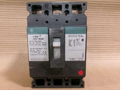 GE THED THED136030 3 Pole 30 Amp 600V Circuit Breaker | eBay