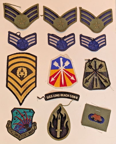 Vintage US Military Patches Insignia for Uniforms Lot of 14 | eBay