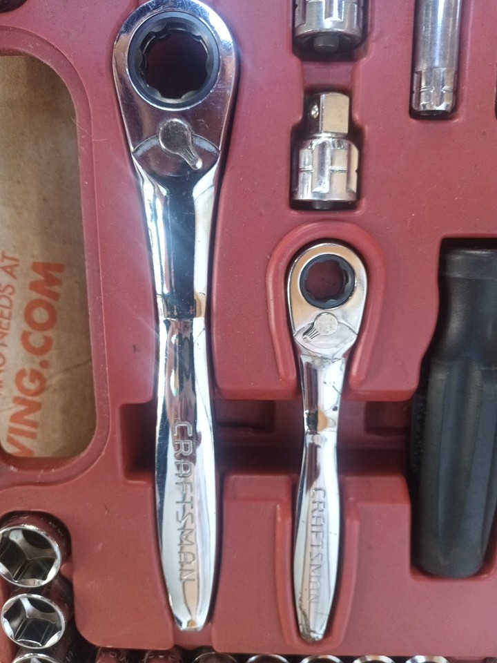 Vintage Craftsman Max Axess Pass Thru 51-pc 3/8 & 1/4 In Socket Set SAE ...