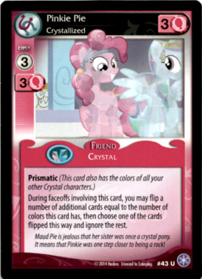 My Little Pony CCG Crystal Games MLP Enterplay Hasbro Pinkie PIe #43U ...