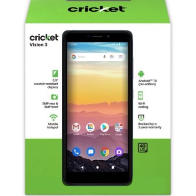 Cricket Wireless Vision 3, 16GB, Steel Blue - Prepaid Smartphone ...