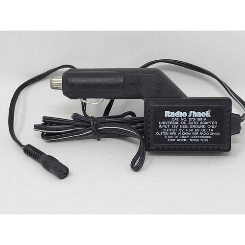 Radio Shack Cat. No. 273-1801A Universal DC Auto Adapter 3V 4.5V 6V | eBay