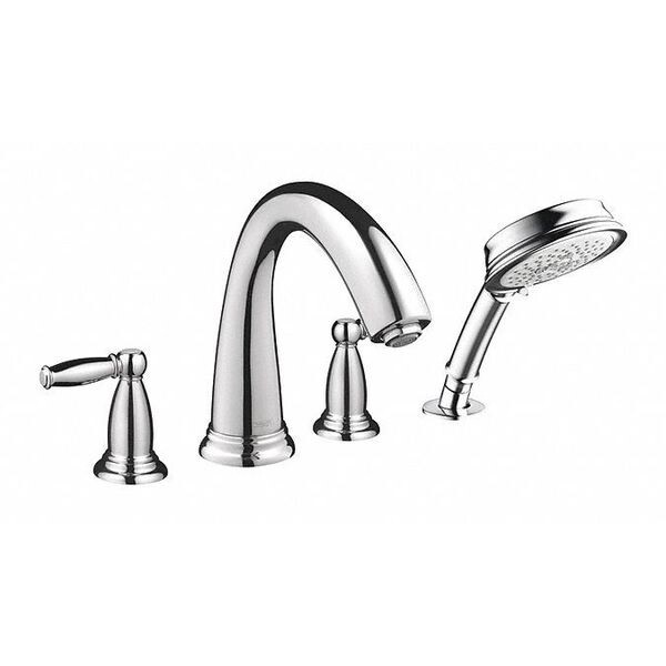 Hansgrohe 06123000 Chrome Retroaktiv Swing 4 Hole Tub Filler Trim for ...