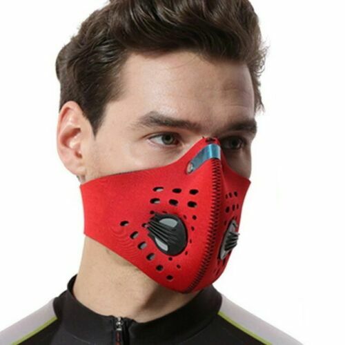 Reusable Dual Air Breathing Valve Face Mask Cover with Activated Carbon ...
