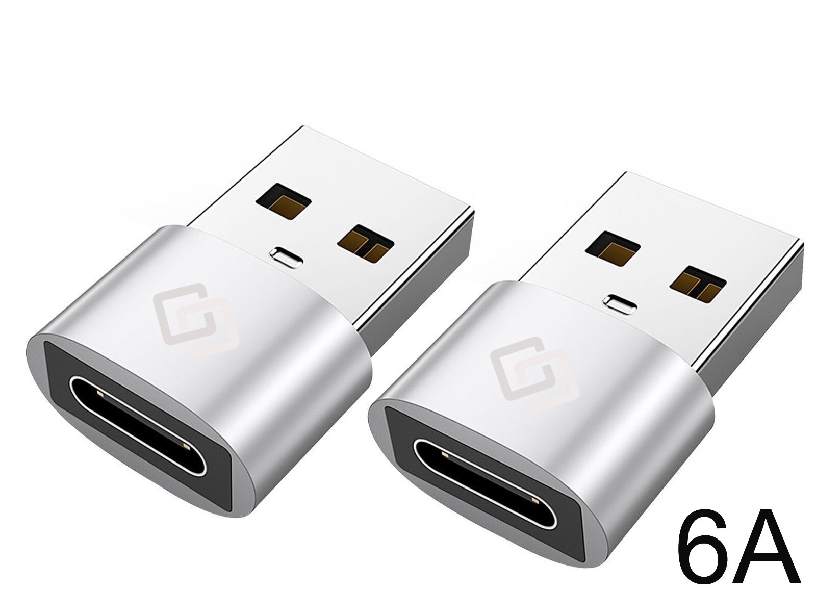 2x USB A auf USB C Adapter Ladeadapter Datenübertragung Stecker OTG ...