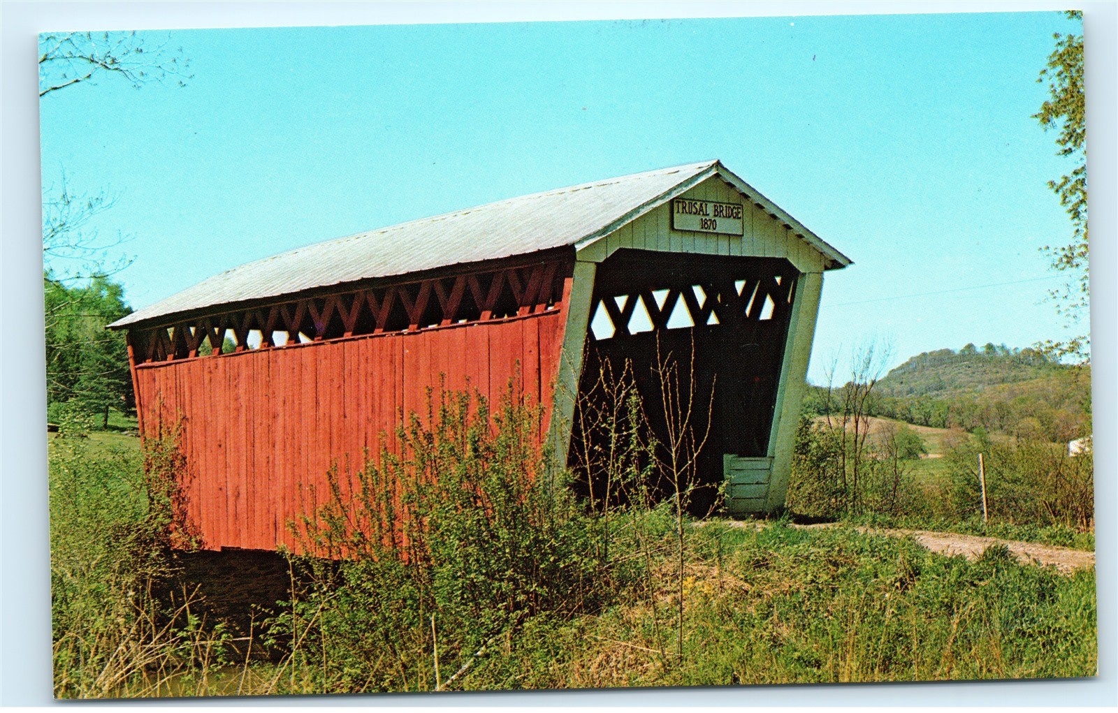 Trusal Covered Bridge Indiana County Pennsylvania Vintage Postcard D12 ...