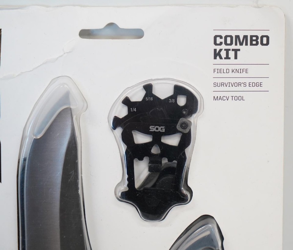 NEW - SOG Combo Kit Field Knife Survivor's Edge MACV Tool SOG-99-99-11 ...