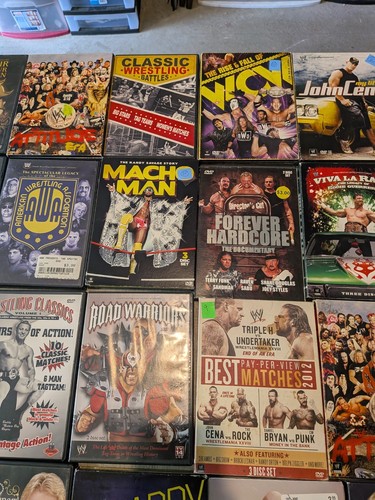 Lot of 28 WWE WWF WCW Pro Wrestling DVDs 80s 90s 2000s Assorted ...
