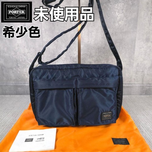 Porter TANKER Shoulder Bag Crossbody Nylon S Black Orange Used | eBay