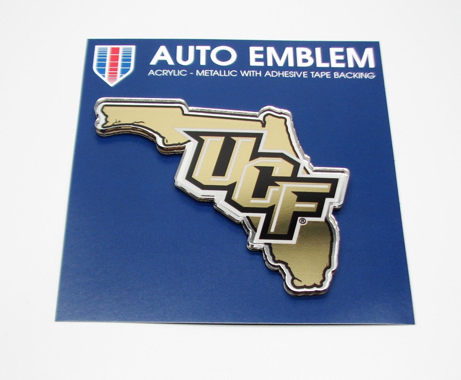 Licensed UCF CENTRAL FLORIDA KNIGHTS ACRYLIC METALLIC LASER CUT AUTO ...