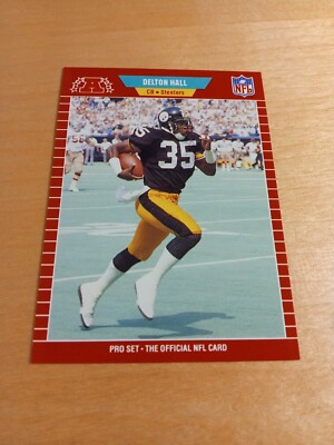 1989 Pro Set #346 DELTON HALL Pittsburgh Steelers ROOKIE Football Card ...