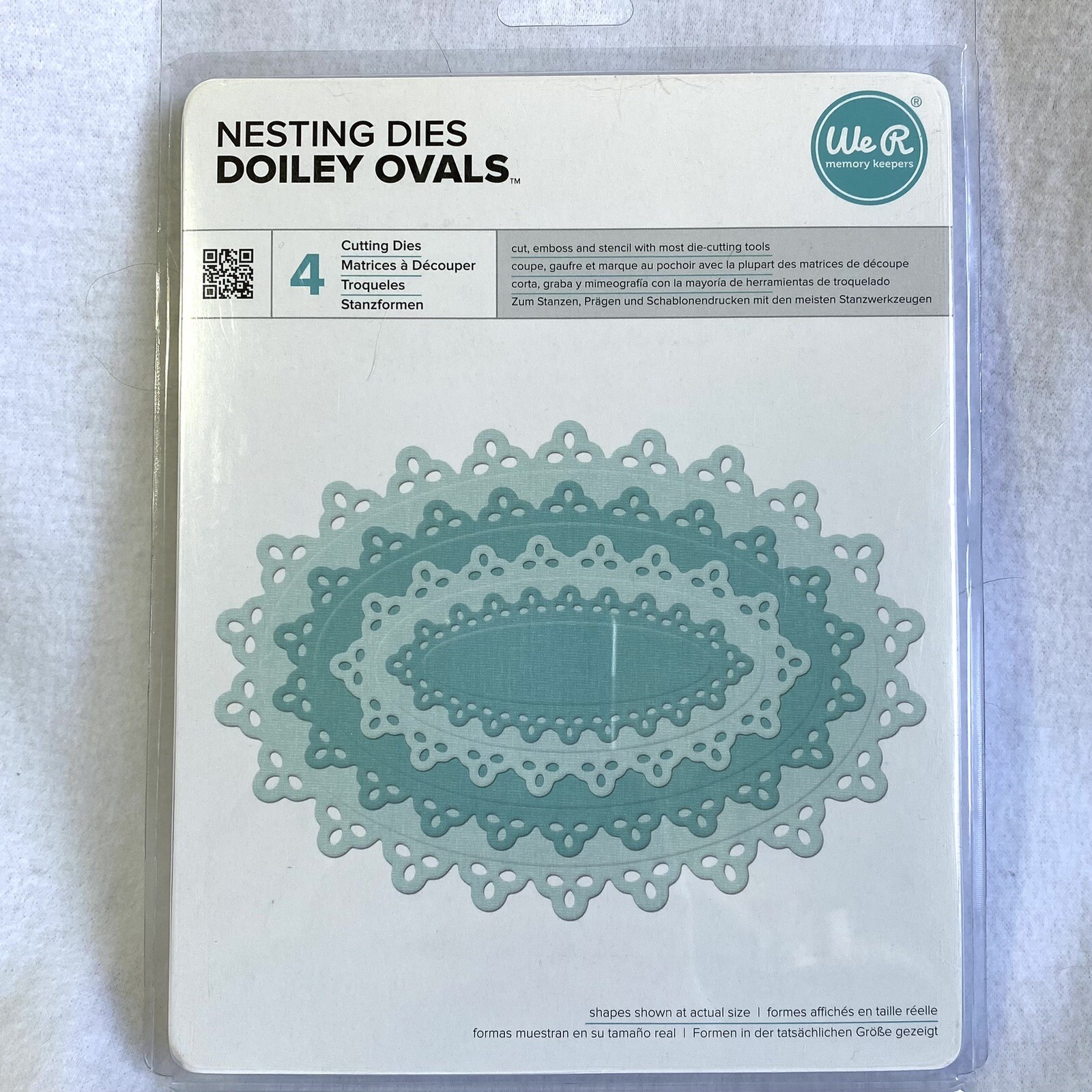 We R Memory Keepers Doily Ovals Cutting Die Nesting Dies Set Of 4 | eBay