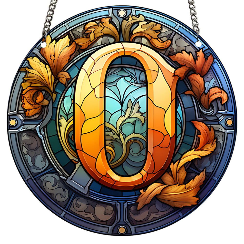 Acrylic Stained Glass O Suncatcher Window Panel Hanging Sun Catcher ...
