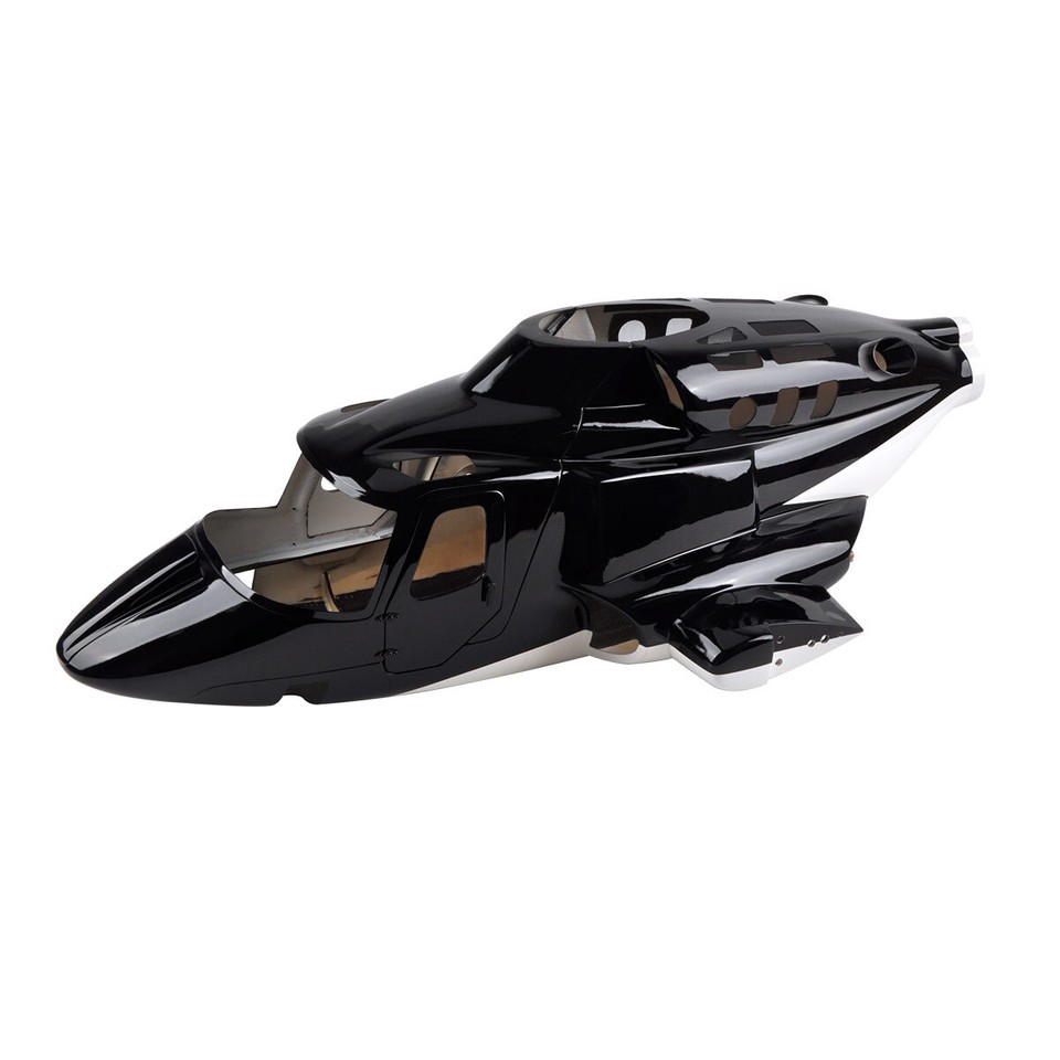 Airwolf 600 RC Helicopter Fuselage 600 Size Airwolf Black with Metal ...