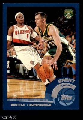 2002 Topps #86 Brent Barry Supersonics Oregon St 8 - NM/MT | eBay