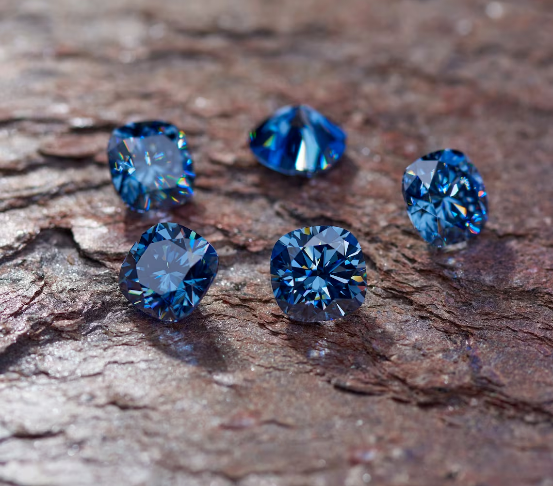 2.00 Crt Blue Color Cushion Cut Diamond Excellent Cut Diamond Loose ...