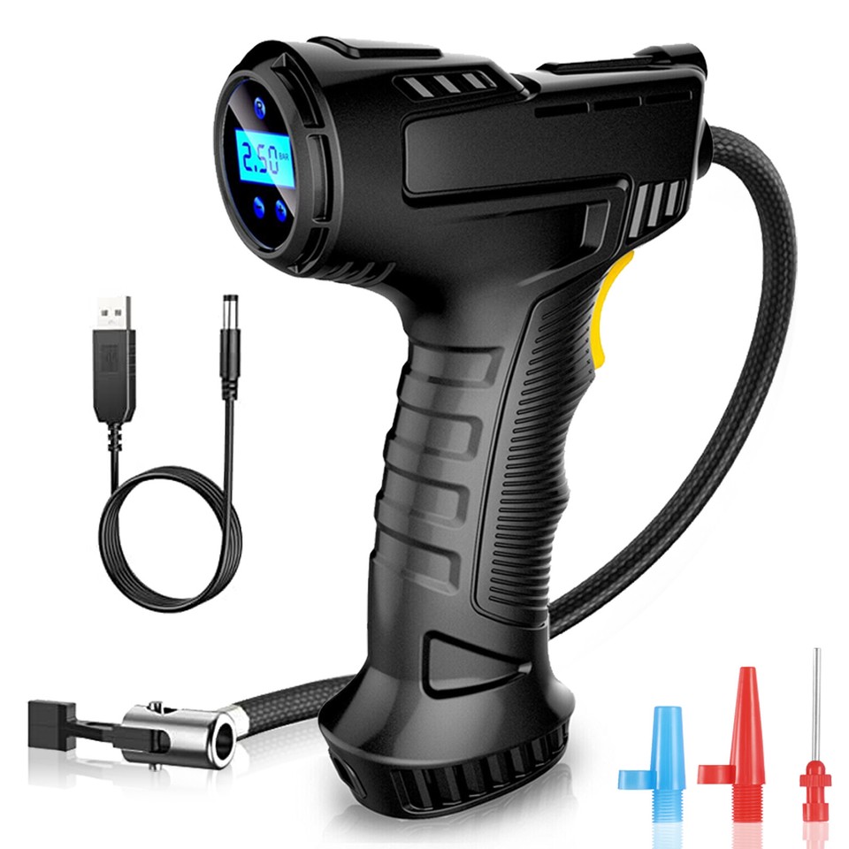 Electric Car Tire Pump Inflator Auto Air Compressor Digital Portable ...