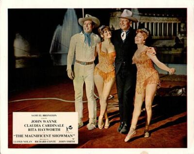 Magnificent Showman original lobby John Wayne Rita Hayworth Claudia ...