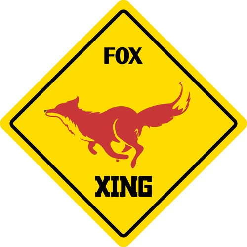*Aluminum* Fox Crossing Funny Metal Novelty Sign 12"x12" | eBay