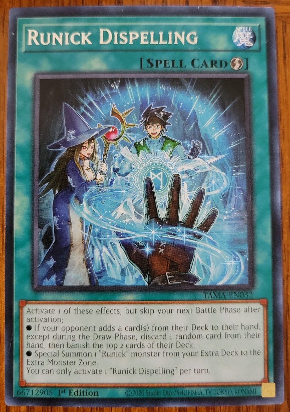 Yugioh Spell Card Runick Dispelling TAMA-EN032 1st Edition Rare English ...