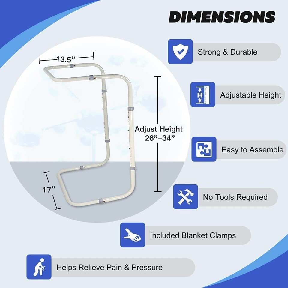 Blanket Lifter for Feet Lift Bar Sheet Riser Foot Tent Blanket Support ...