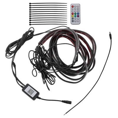 6Pcs Waterproof 12V RGB LED Lights Strip Neon Kit Underbody Under Glow ...