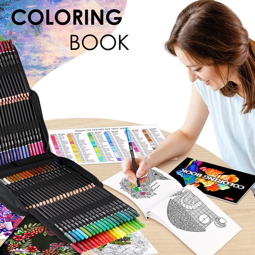 Art Supplies Sketching Kits, 123-Pack Colored Pencils Set with 3-Color ...
