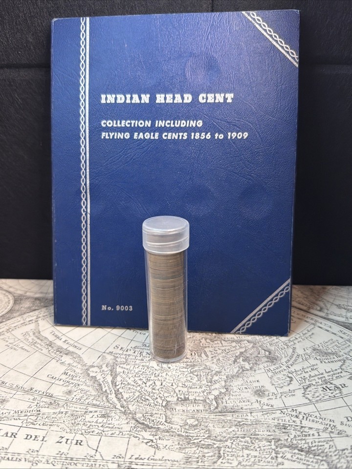 1 Roll Indian Head/Flying Eagle cents/ Bonus never used vintage Whitman ...