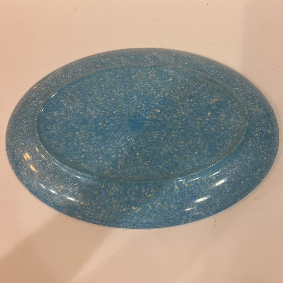 Vintage Melmac Oval Serving Platter, Speckled Confetti Turquoise Retro ...