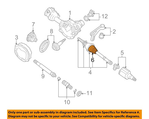FORD OEM 95-05 Aviator Front Suspension Carrier Front Axles-Boot Kit ...