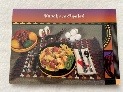 Ranchero Omelet Recipe Vintage Postcard | eBay