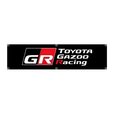 large banner flag 5.5x1.3ft [TOYOTA GAZOO RACING]garage room decora ...