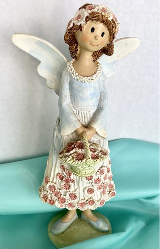 Sweet Country Angel Figurine Daisy Basket Flower Crown CountryCore ...