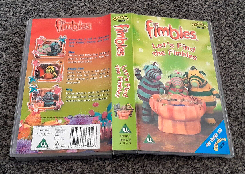 FIMBLES LET'S FIND THE FIMBLES BBC VIDEO BABY POM PAL VHS VIDEO KIDS ...