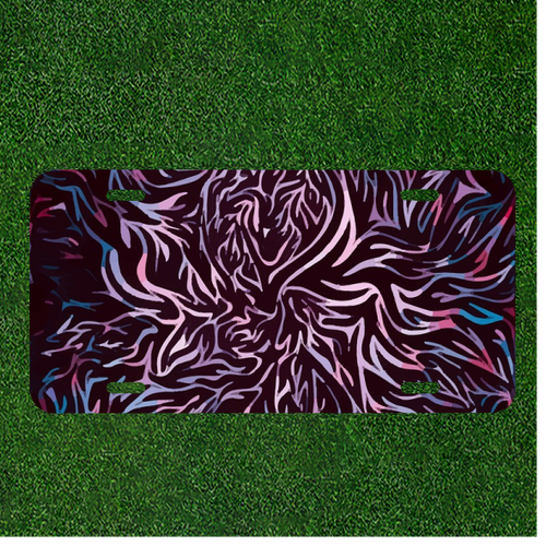 Custom Personalized License Plate Auto Tag With Cool Trippy Colors ...