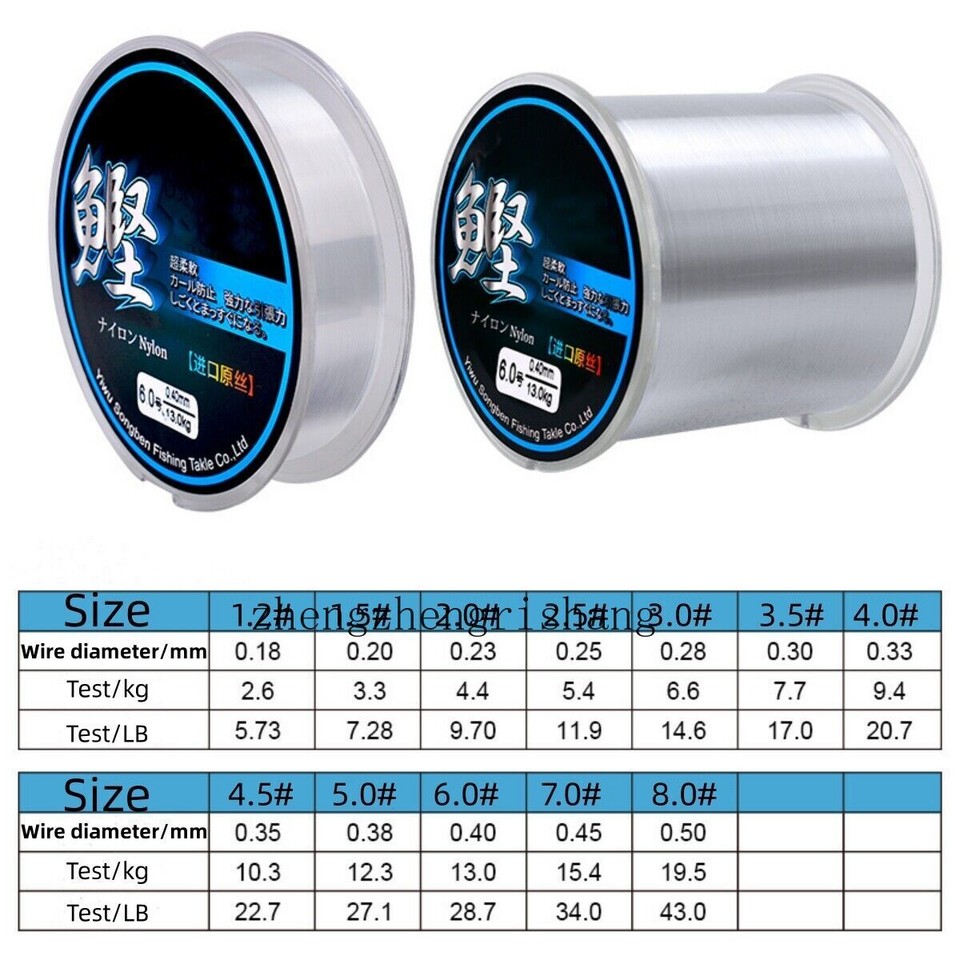 100/500m Super Strong Fishing Line High Quality Fluorocarbon Coating ...