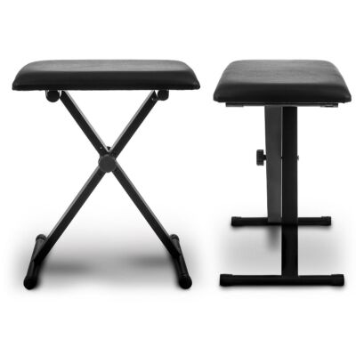 Height Adjustable Leather Piano Wood Bench Storage Keyboard Stool ...