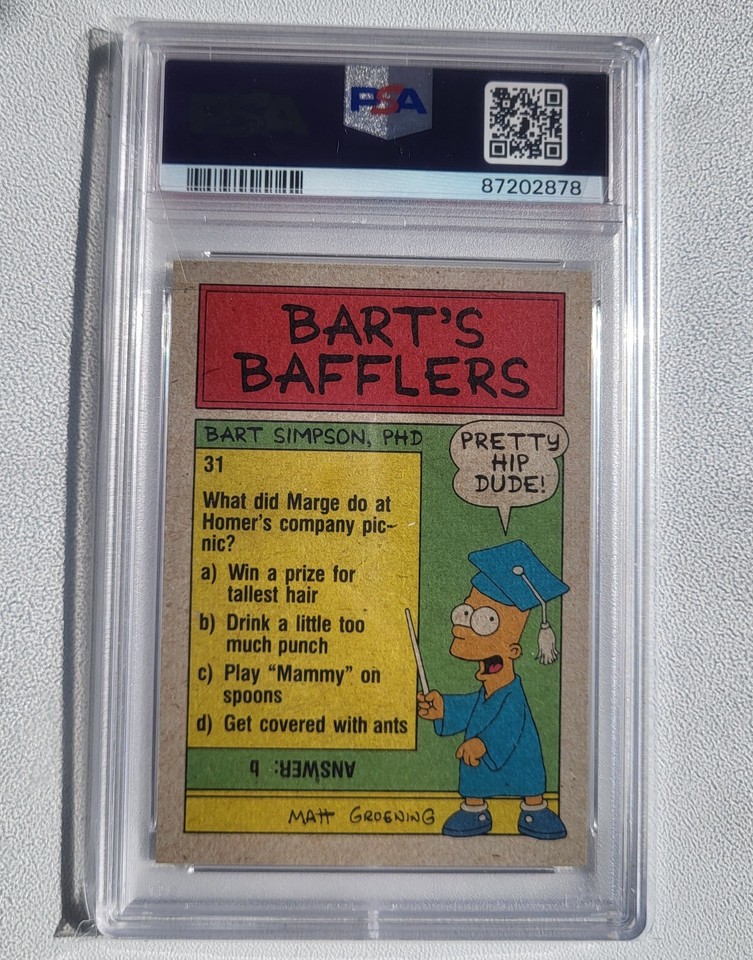 1990 Topps Simpsons #18 - Come Back Here, You Little Smart Ass! - PSA 10 | eBay