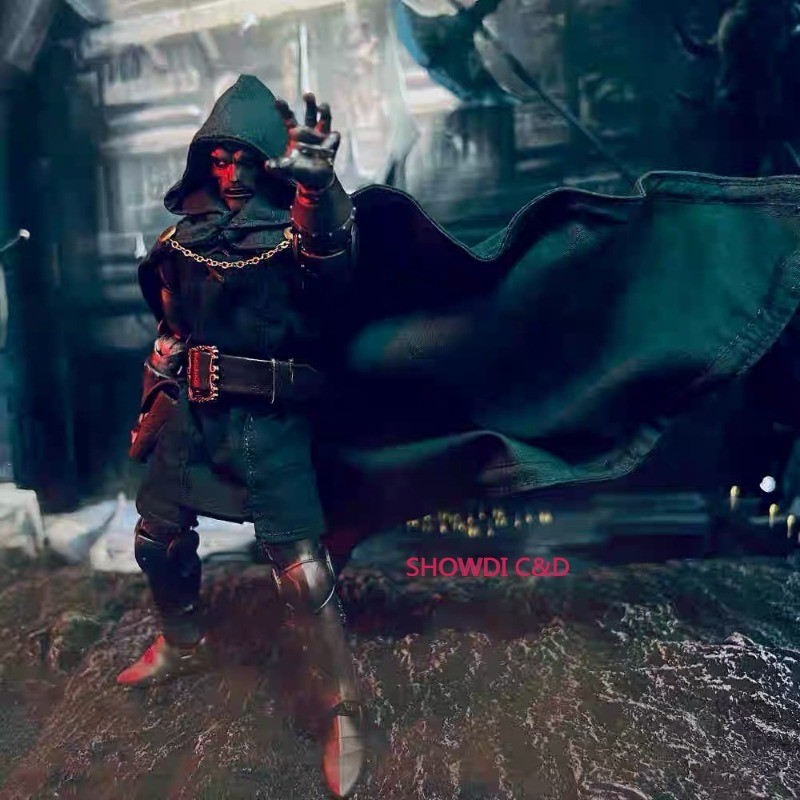1/12 Green Wired Hooded Cloak Cape Clothes Belt For Doctor Doom 6 ...