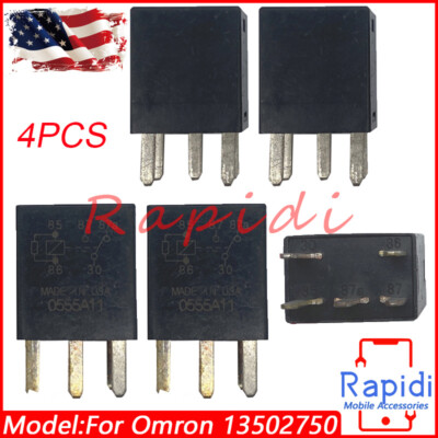 4 Pcs For Omron 13502750 G8V-RH-1C7T-R 5-Pin 12V Terminal Multi-Use ...