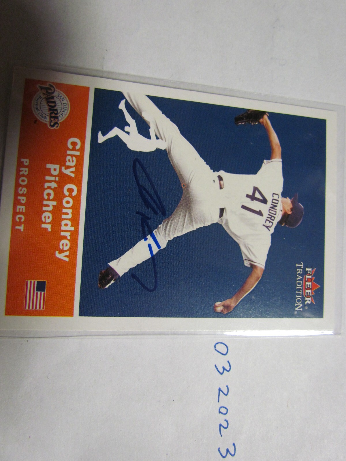 2002 Fleer Tradition Clay Condrey signed baseball Card | eBay