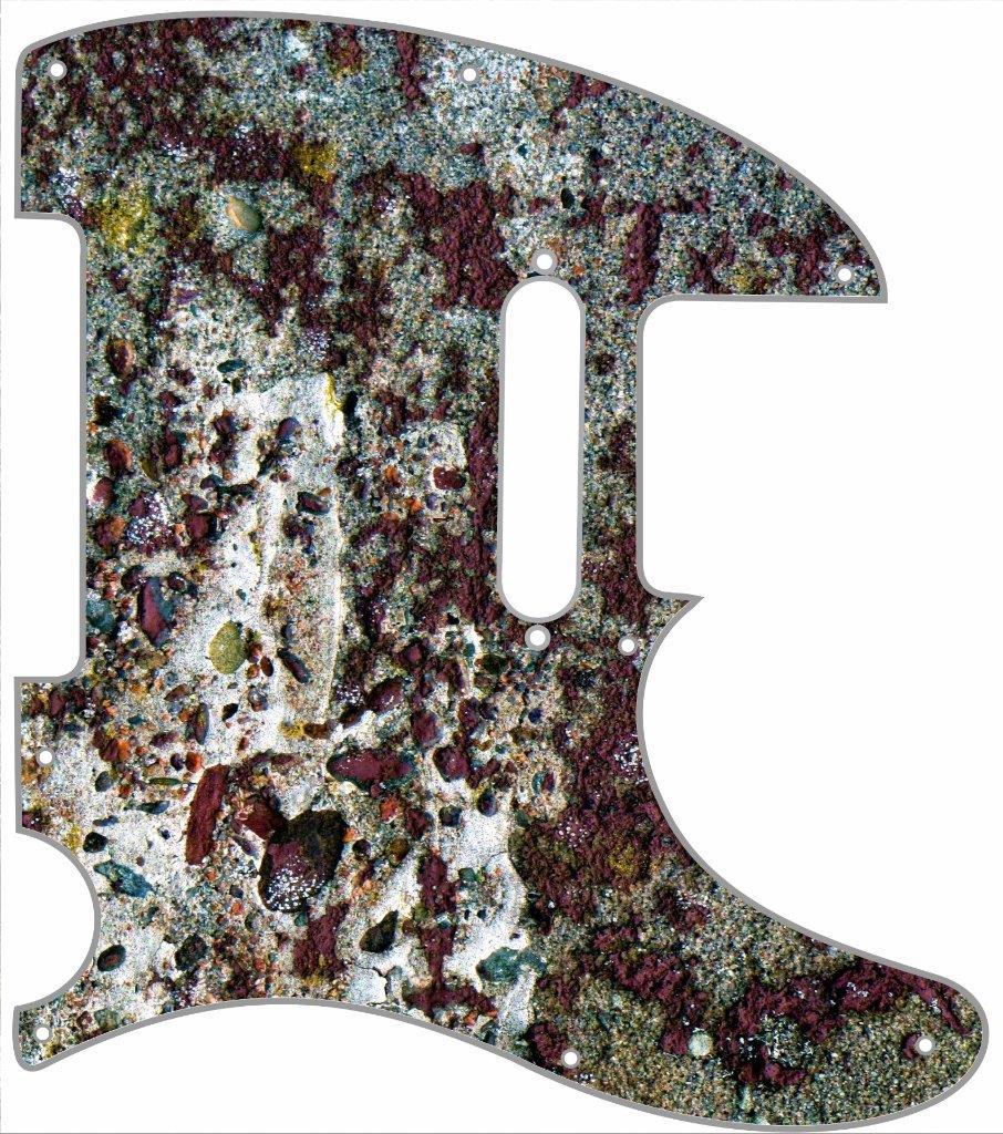 Telecaster Graphic Pickguard Custom Fender Tele 8 Hole Guitar Weathered ...