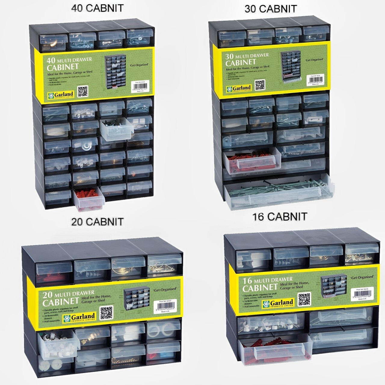 MULTI DRAWER STORAGE CABINET HOME GARAGE NAIL SCREW CRAFT BITS ...