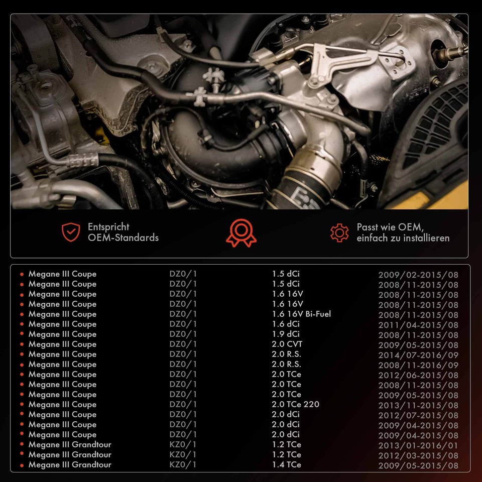 Air Conditioning Hose Pressure Line For Renault Megane Scénic 3 Fluence ...