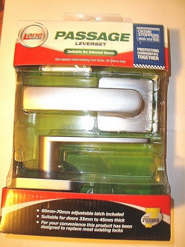 LANE Lever PASSAGE SET' LS Westminster" in Brushed satin Chrome | eBay ...