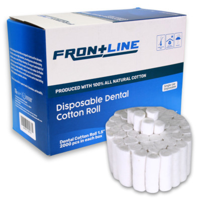 Dental Cotton Rolls 2000 Count 1.5'' Rolled Gauze Nosebleed Plugs ...